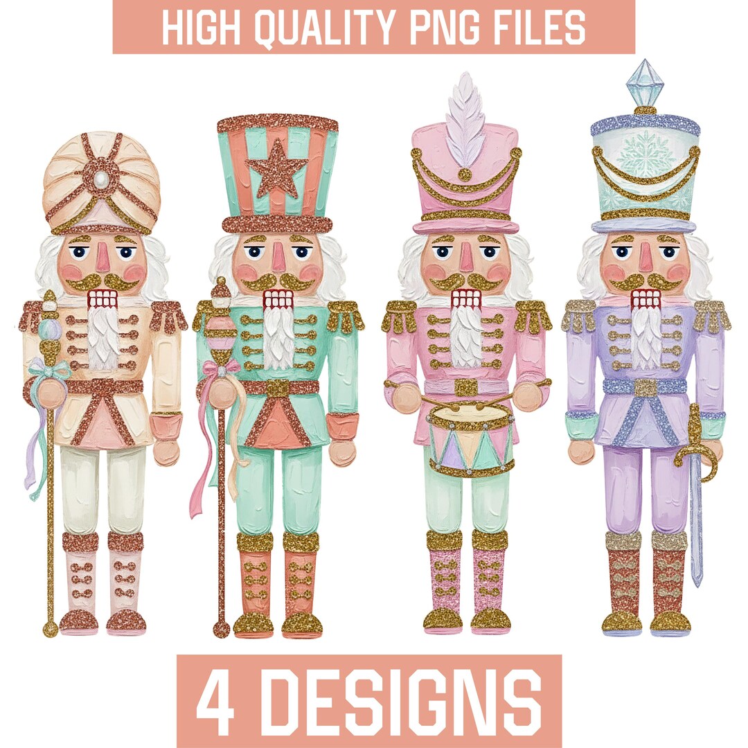 Christmas Nutcracker PNG Bundle | Hand-painted Soldier Designs (digital ...