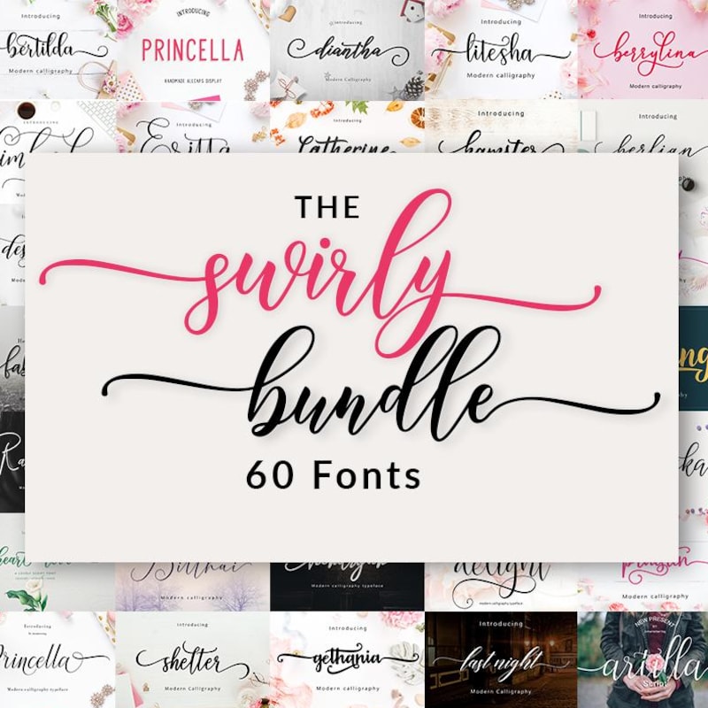 Cursive Flourish Font - Etsy UK