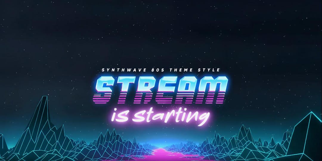 Neon Synthwave Stream Transition: 80s Retro Overlay (digital Download ...