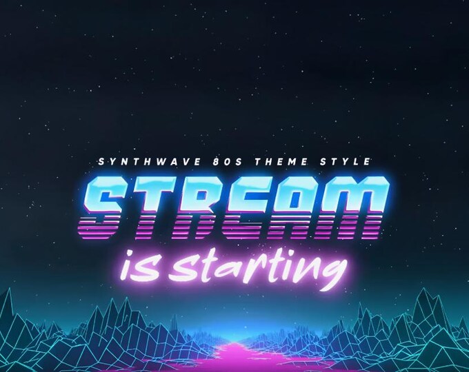 Neon Synthwave Stream Transition: 80s Retro Overlay (digital Download ...