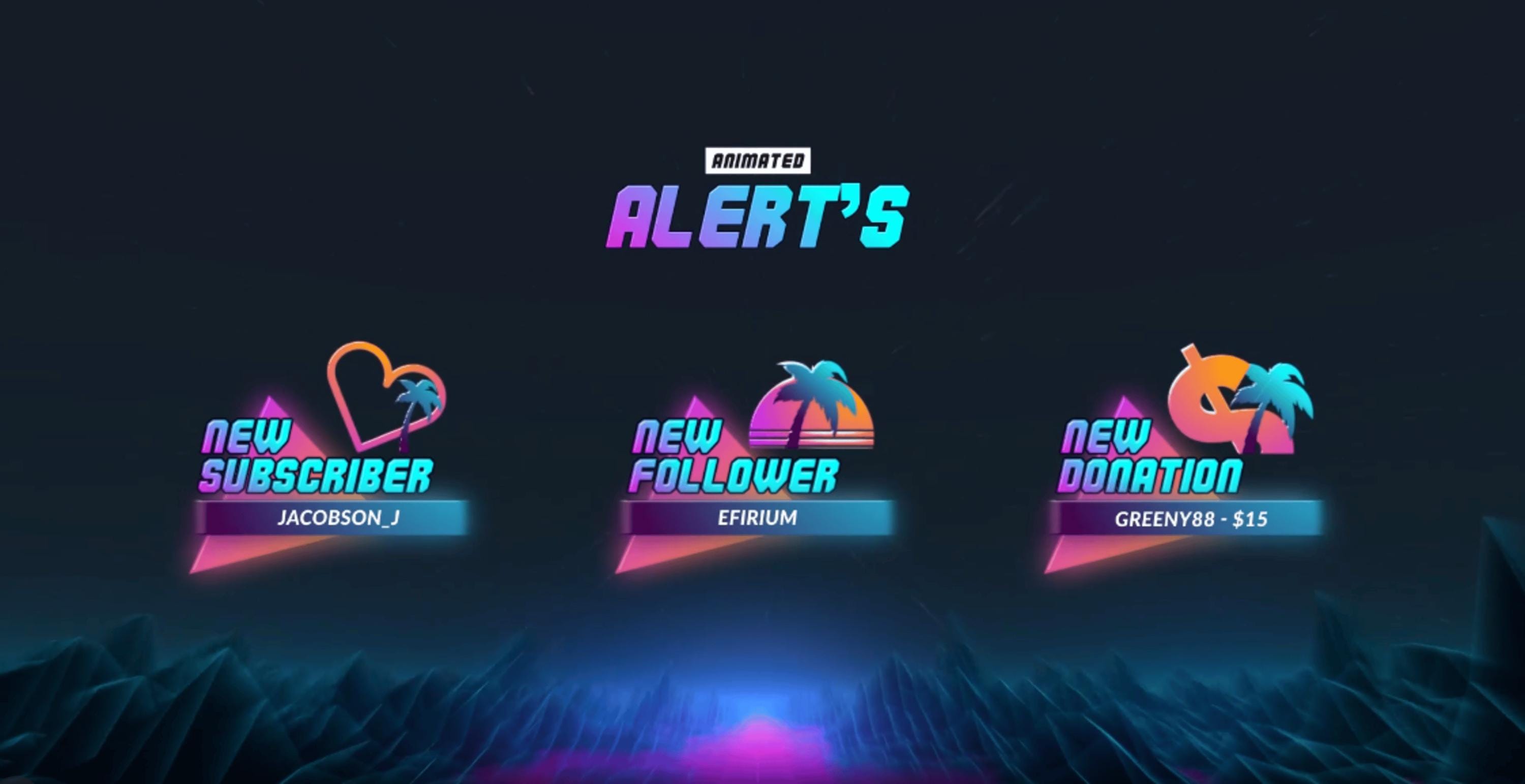 Neon Synthwave Stream Transition: 80s Retro Overlay (digital Download ...