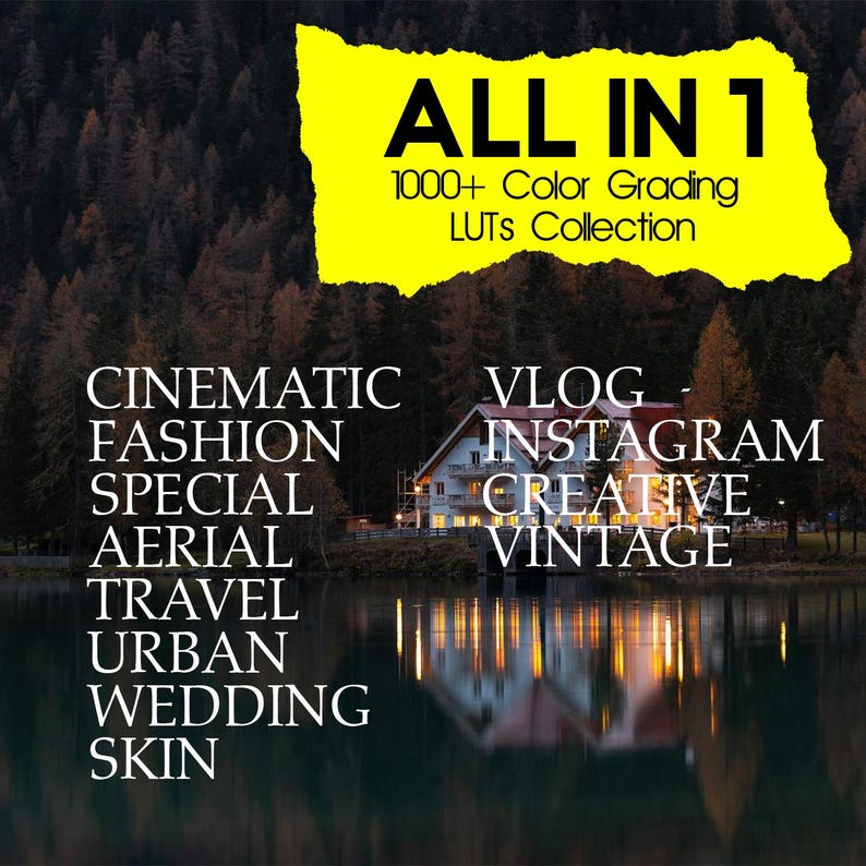 1000 Color Grading Luts for Premiere Pro and Davinci - Cinematic, VHS ...