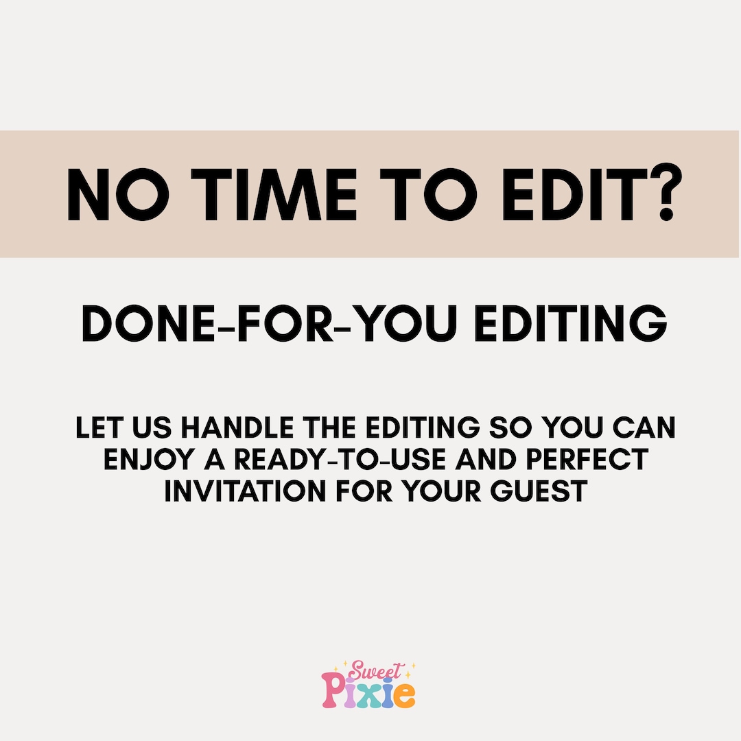 Add on Service Done for You Editing - Etsy