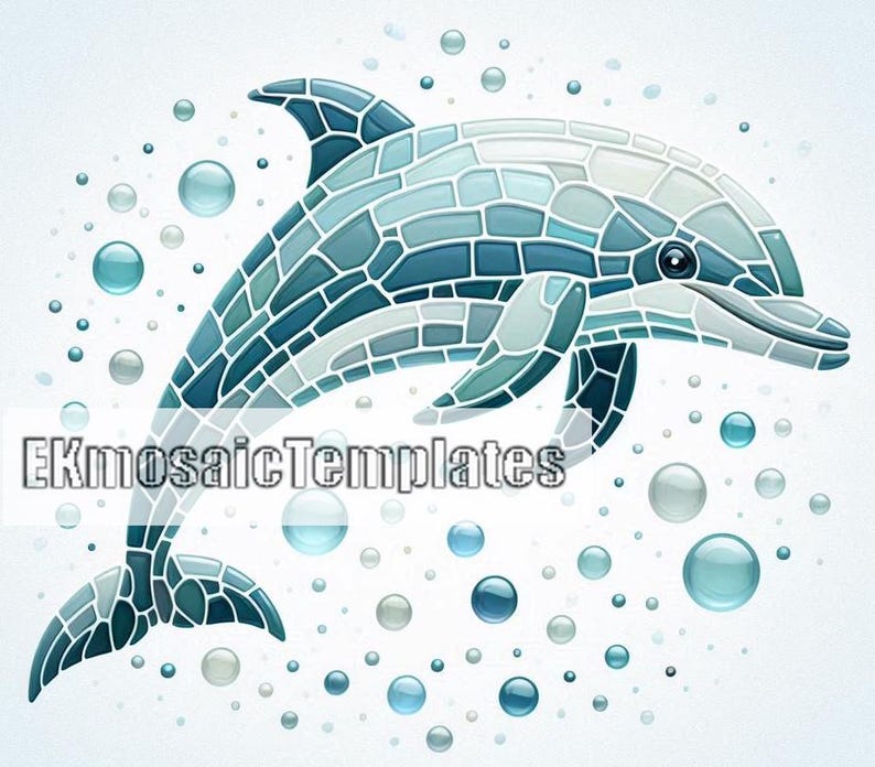 Dolphin Mosaic Templates: 10 Printable Patterns (PDF Download A4/A3) - Etsy