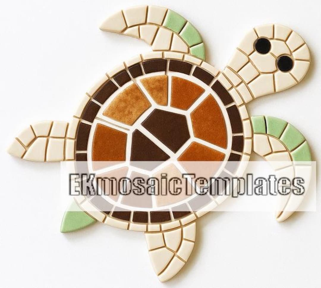 Turtle Mosaic Templates PDF Set: 5 Beginner-friendly Patterns (digital ...