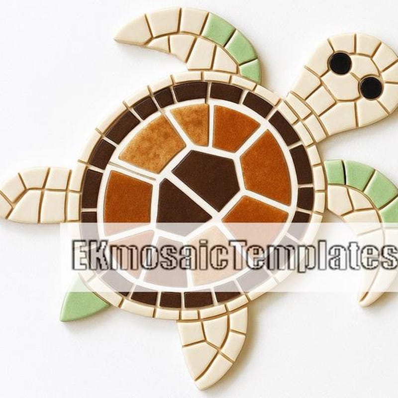 Turtle Mosaic Tile - Etsy