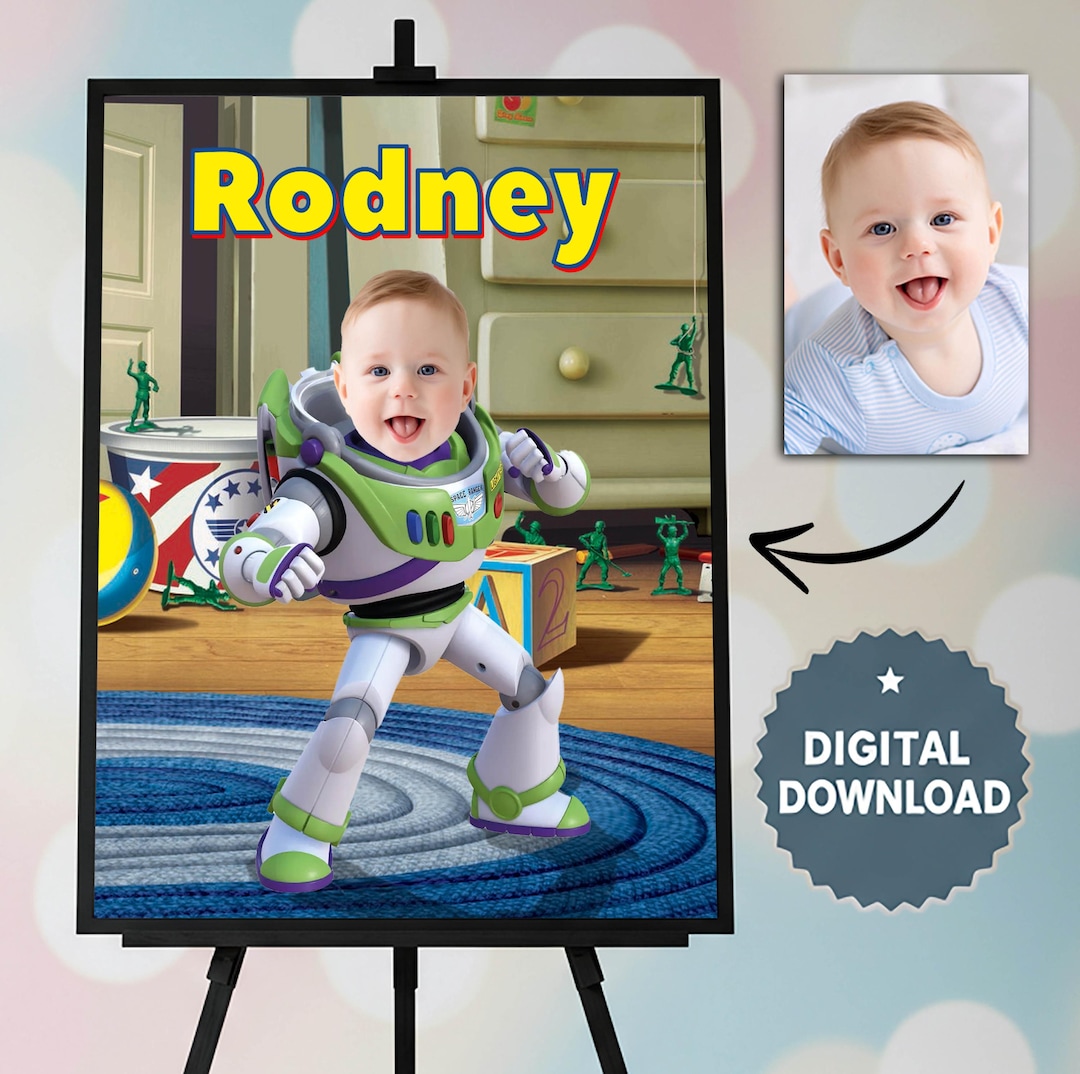 Custom Buzz Lightyear Portrait - Personalized Toy Story Poster ...