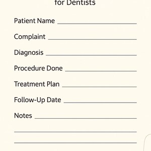 Daily Dental Clinic Log Sheet Printable Fillable Pdf for Dentists - Etsy