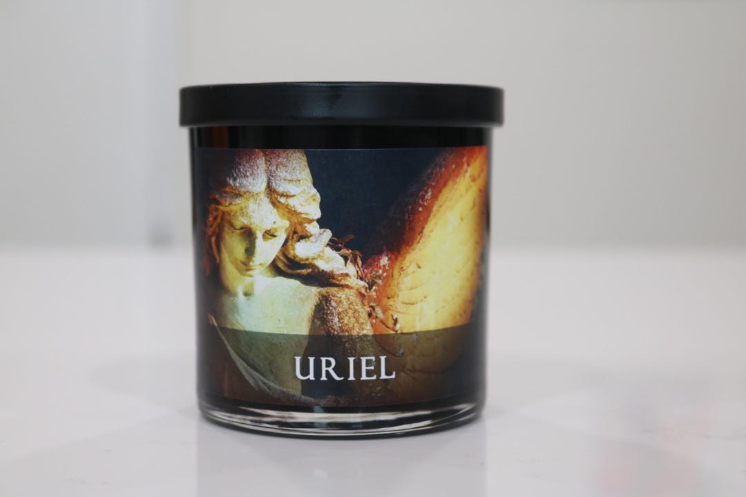Archangel Uriel Candle: Labradorite, Amethyst & Nag Champa Scent - Etsy