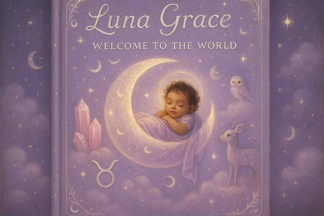 Custom Mystical Baby Memory Book | Zodiac Baby Journal | Spiritual Baby ...