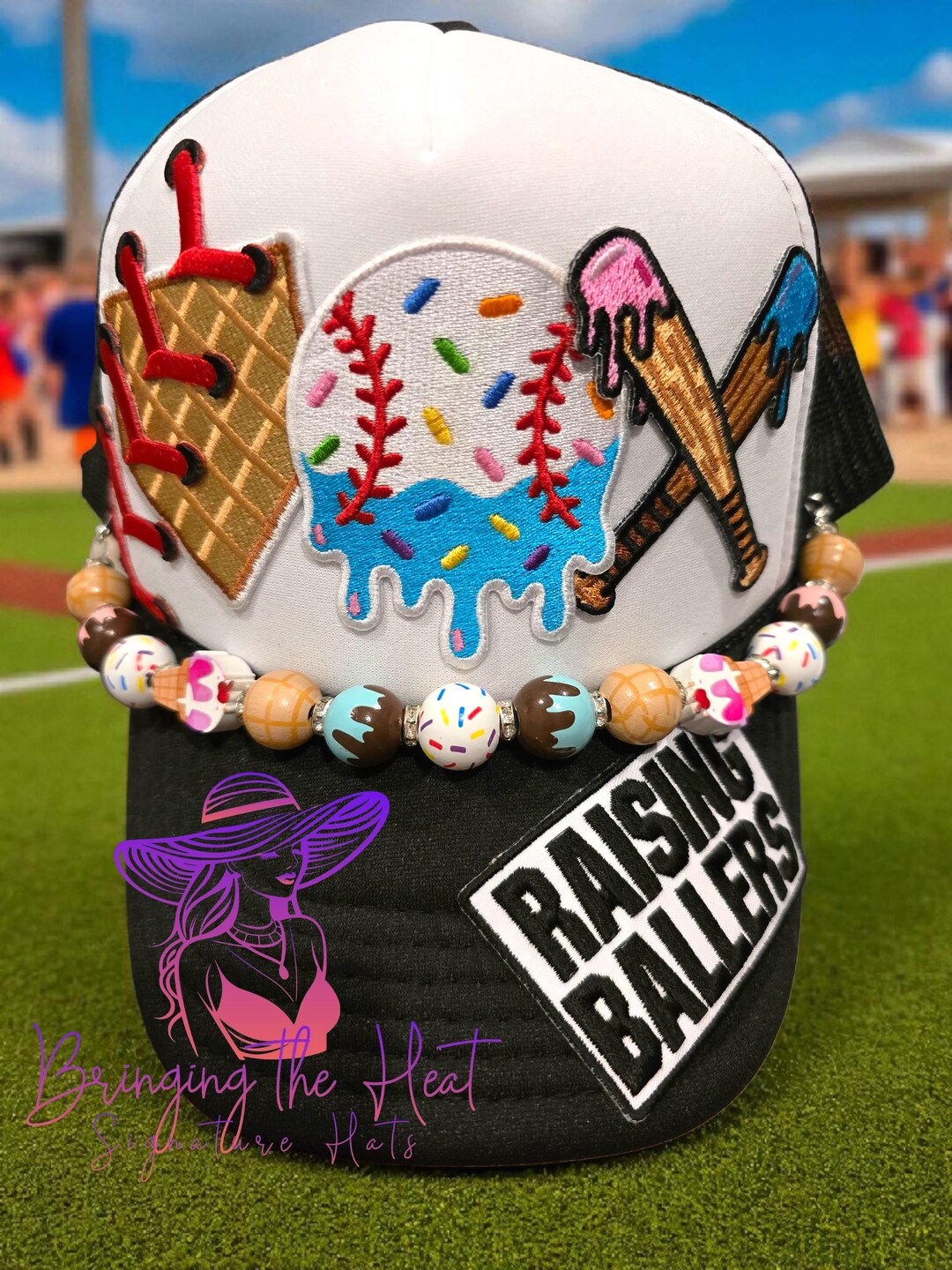 Baseball Drip Trucker Hat - Etsy