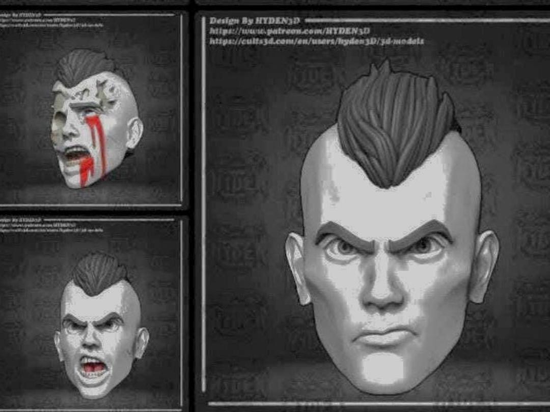 1/12 Scale Mohawk Headsculpt - Invincible Boy Show Mark Variant - Etsy