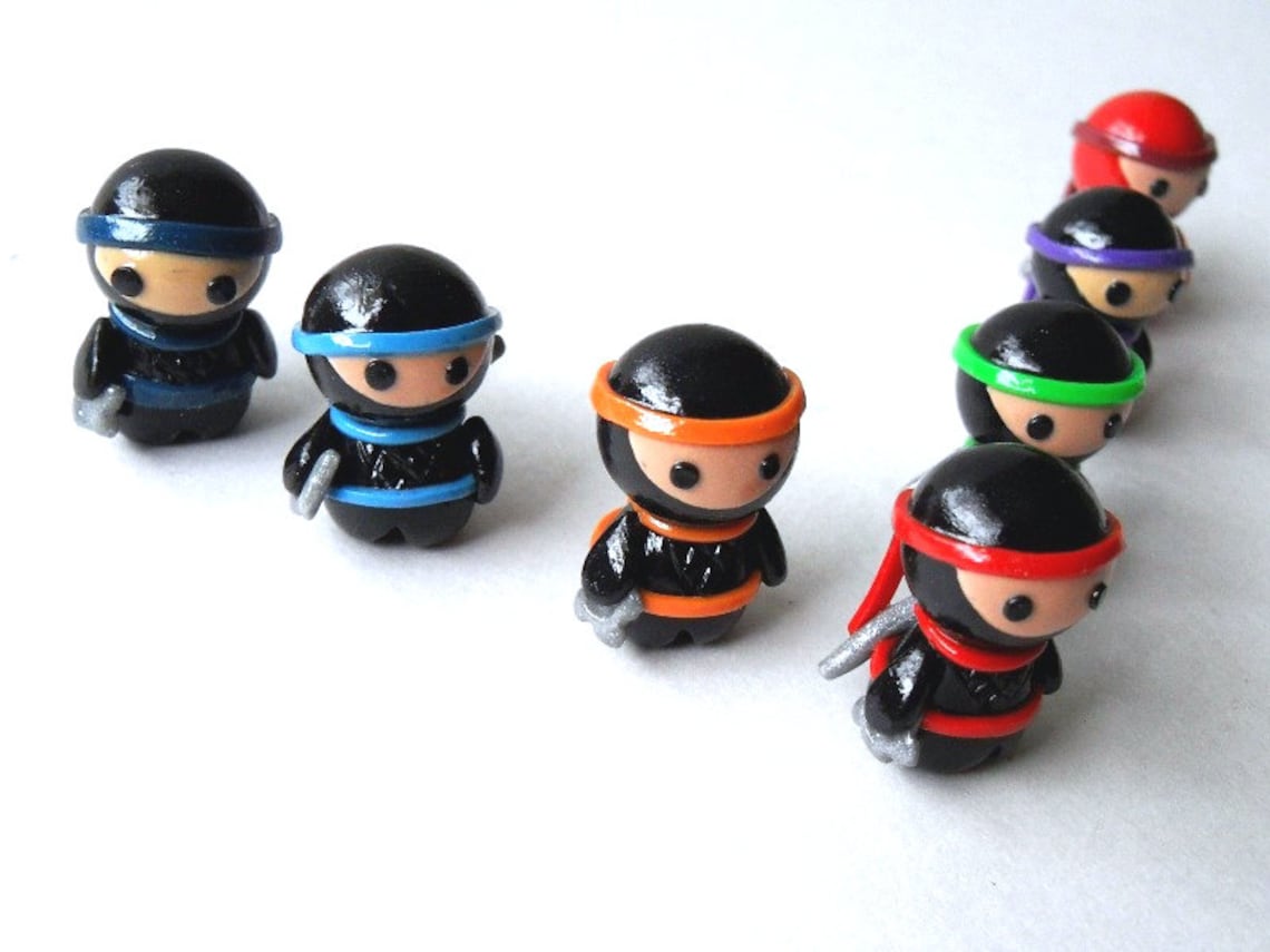 Adorable Polymer Clay Figure Ninja | Etsy