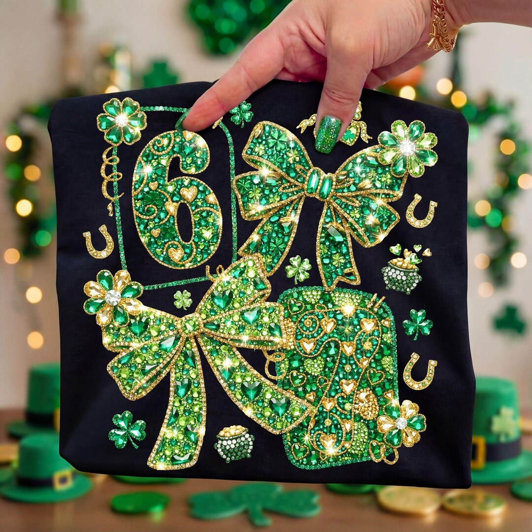 Funny Six Seven St Patrick’s Day Coquette Bow PNG, Lucky 67 Viral ...