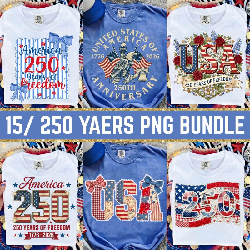250th Graphics Bundle - Etsy