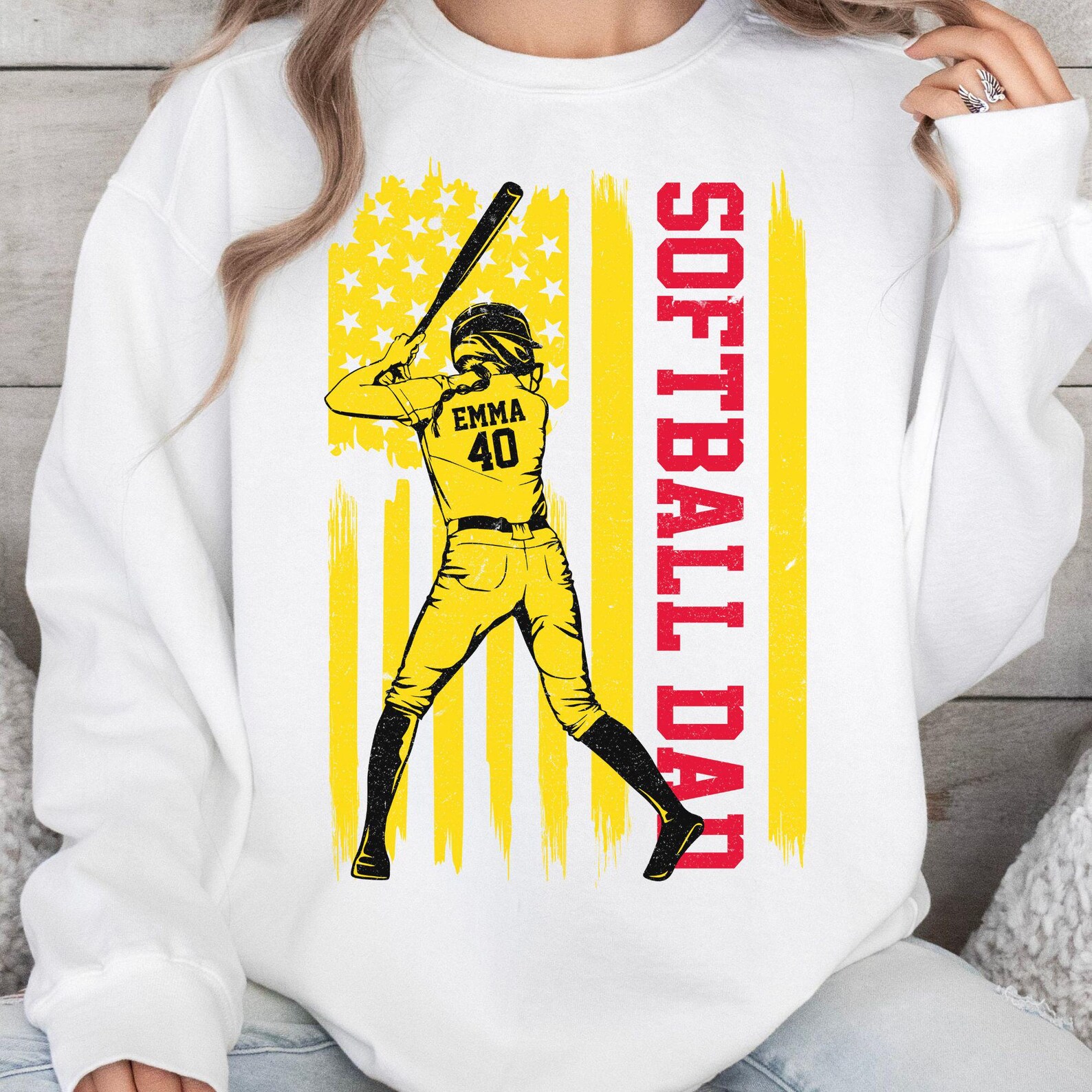 Custom Softball Dad PNG, Softball Png, Softball Daddy Png, Sports Dad ...