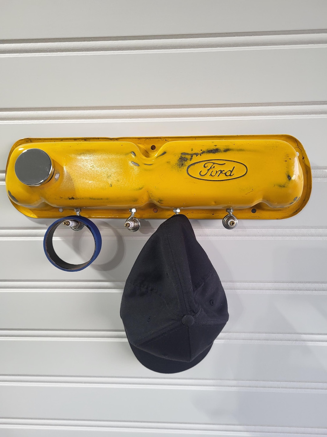 Valve Cover Repurposed Ford Yellow Hanger for Keys, Hats, Shirts - Etsy