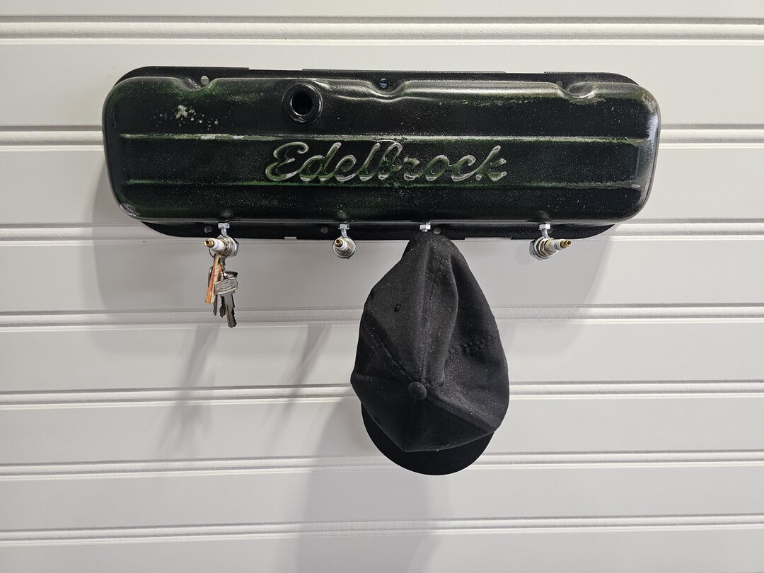Valve Cover Repurposed Edelbrock Hanger for Keys, Hats, Shirts - Etsy
