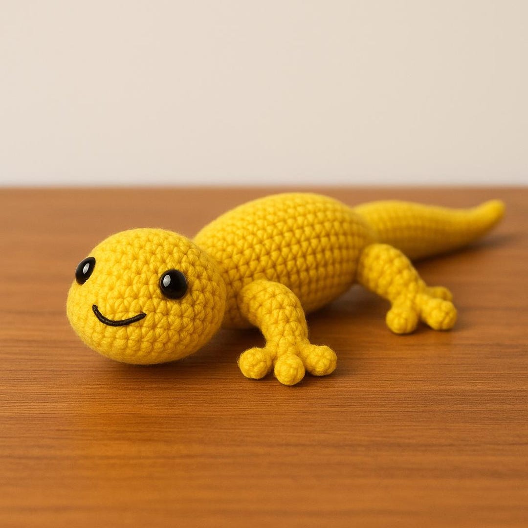 Beginner Crochet Pattern: Amigurumi Yellow Salamander Plush (PDF ...
