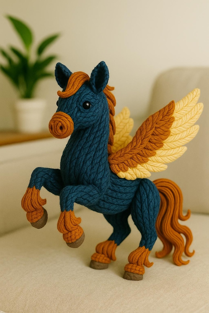 Crochet Pegasus Pattern: Amigurumi Winged Horse DIY (PDF Pattern) - Etsy