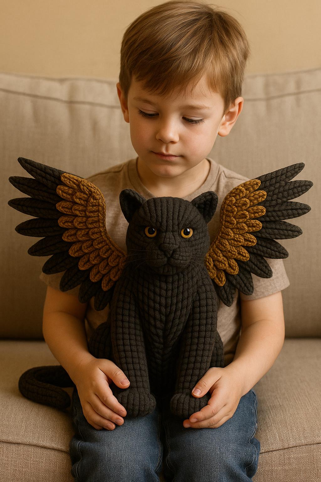 Friendly Winged Panther Amigurumi Crochet Pattern – Easy Fantasy Cat ...