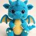 Blue Dragon Crochet Pattern – Amigurumi Plush Toy (PDF Download) - Etsy