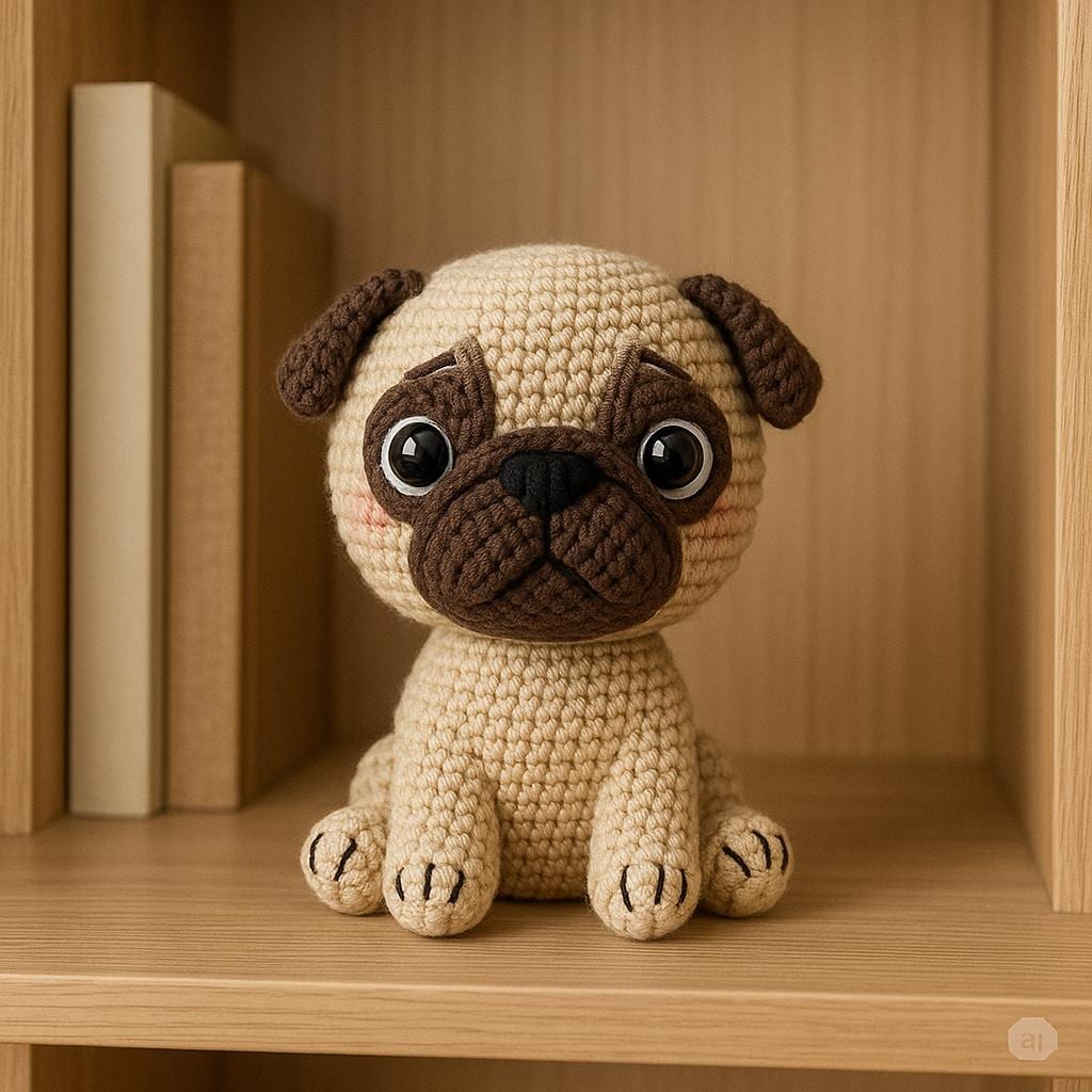 Crochet Amigurumi Pug Pattern: Easy Beginner PDF Tutorial - Etsy