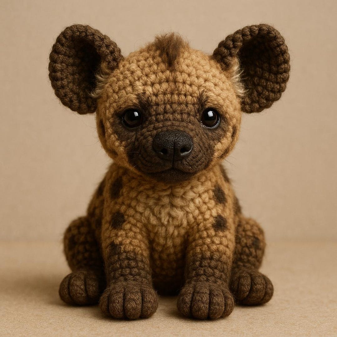 Intermediate Amigurumi Hyena Pup Crochet Pattern PDF Instant Download ...