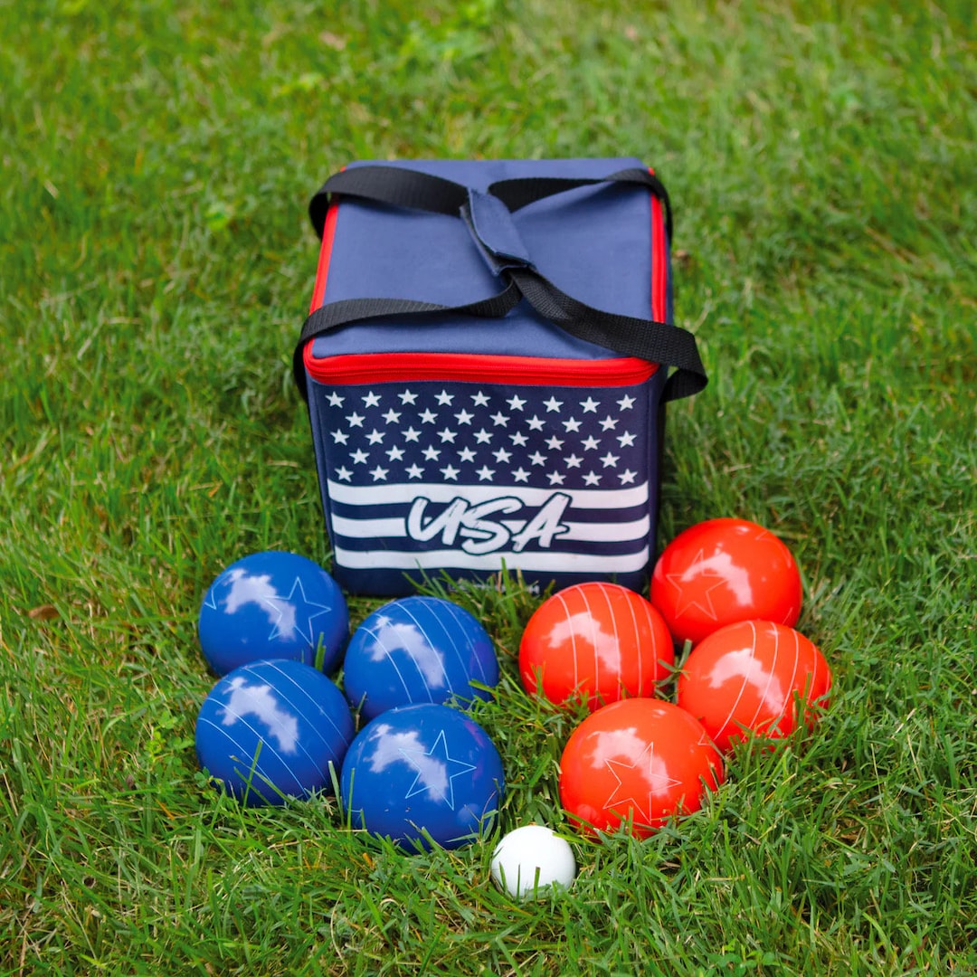 RUSH SERVICE - Personalized USA Bocce Ball Set - 100mm Triumph ...