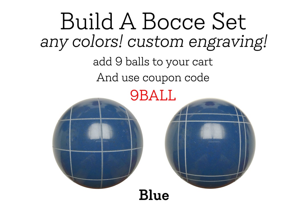 Custom Bocce - Blue Ball - Etsy