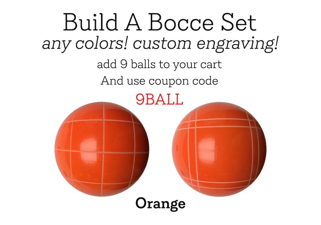Custom Bocce - Orange Ball - Etsy