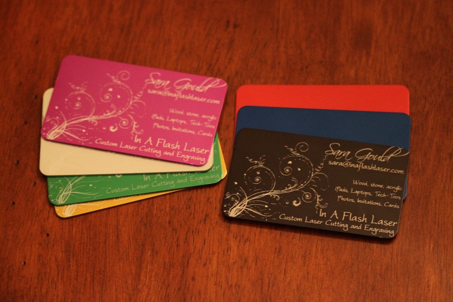 25 Anodized Aluminum Business Cards - Etsy