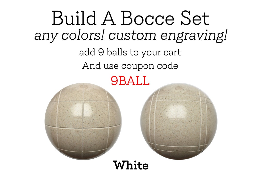 Custom Bocce - White Ball - Etsy