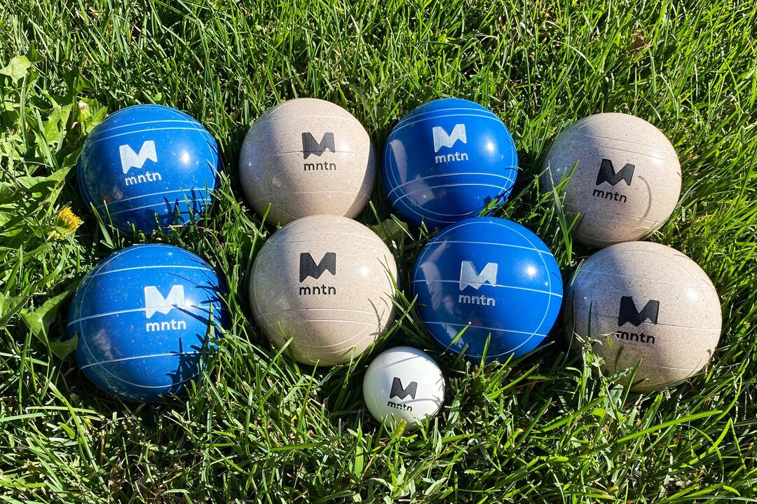 Blue & White - Personalized Bocce Ball Set - 110mm EPCO Tournament ...