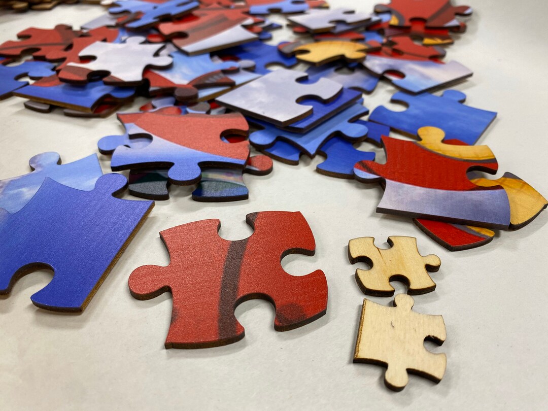 Big Pieces - Custom Wood Photo Puzzle - Easier Style - Etsy