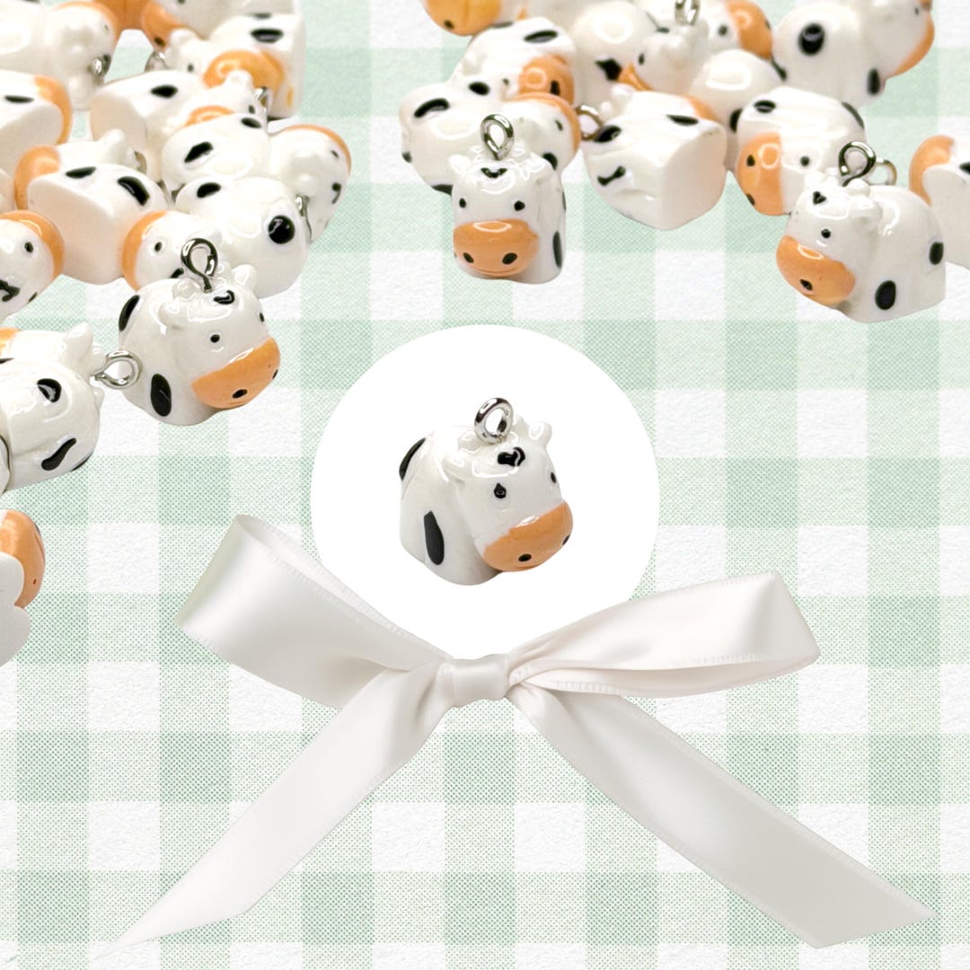 Cow Charms | Glossy Resin DIY Jewelry Pendants - Etsy