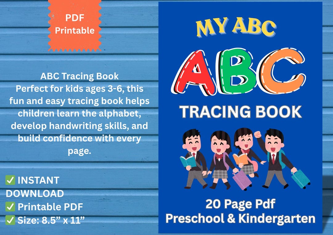 My ABC Tracing Book PDF | Printable Alphabet Workbook | Preschool ...
