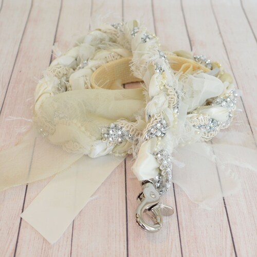 Custom Fancy Dog Leash in Pink and Cream - Etsy