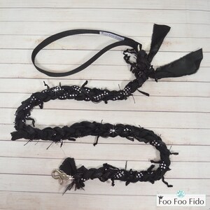Fancy Dog Leash, Black Fabric, Fancy Lead, Dog Leash by Foo Foo Fido - Etsy