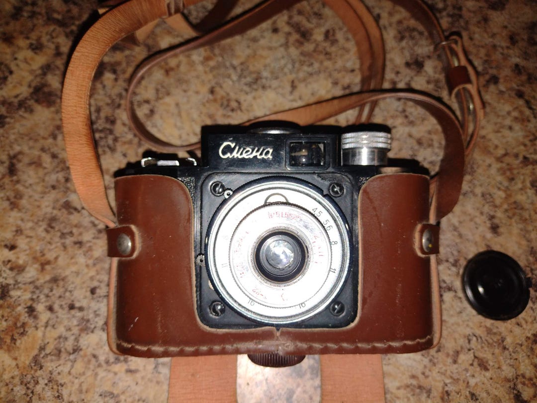 Vintage 1950s Lomography Smena 35mm USSR Soviet Russian Camera+leather ...