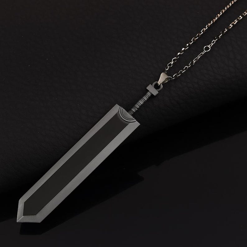 Guts-inspired Brand Berserker Sword Pendant Necklace – Unisex Cosplay ...