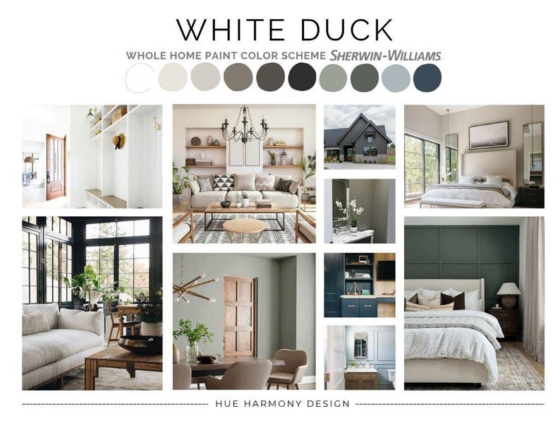 White Duck Sherwin Williams Whole House Paint Color Palette White Duck ...