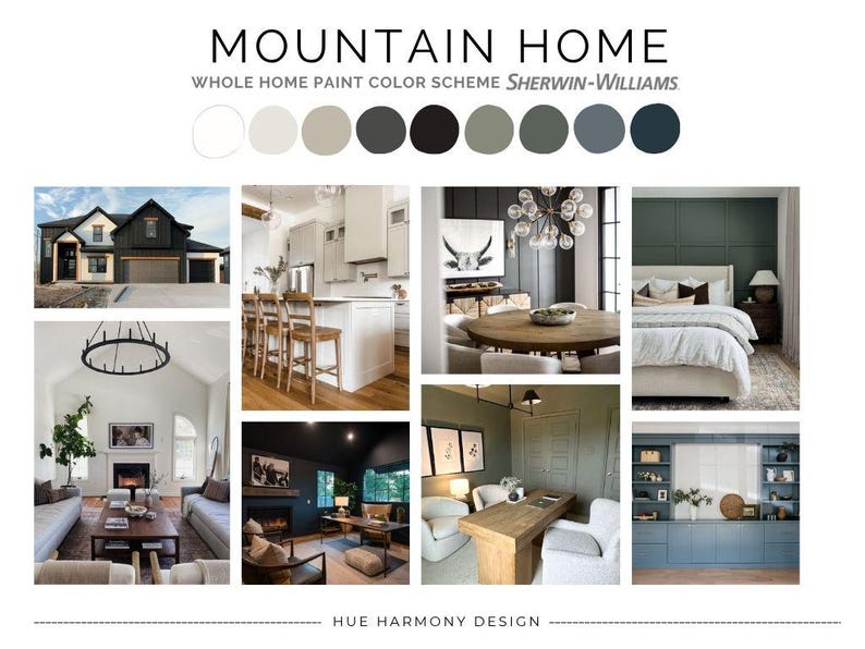 Modern Mountain House Paint Color Scheme Sherwin Williams Paint Whole ...