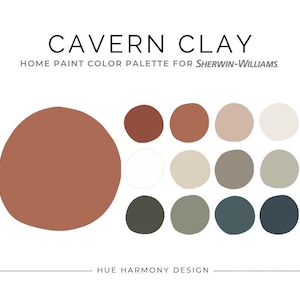 Cavern Clay Sherwin Williams Paint Palette | Whole House Paint Color ...