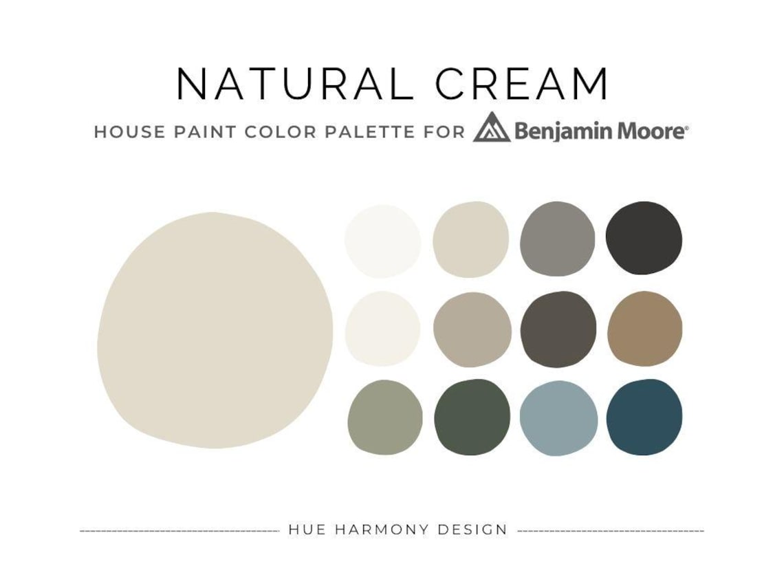 Natural Cream Benjamin Moore Whole House Paint Color Palette Natural ...