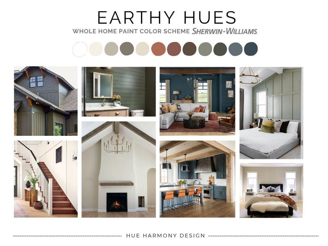 Earthy Neutral Paint Color Scheme Sherwin Williams Whole House Paint ...