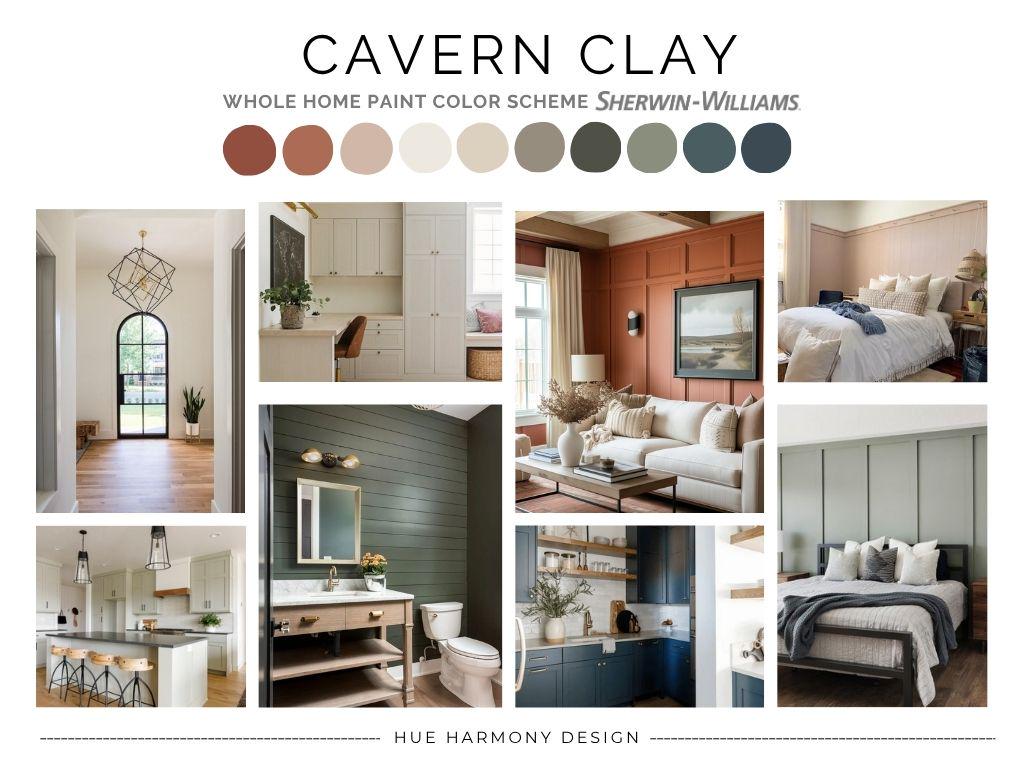 Cavern Clay Sherwin Williams Paint Palette | Whole House Paint Color ...