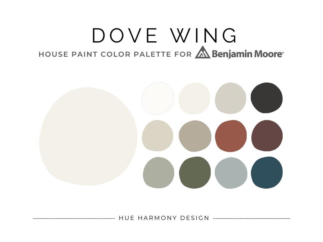 Dove Wing Benjamin Moore Whole House Paint Color Palette Dove Wing ...