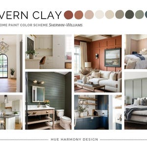 Cavern Clay Sherwin Williams Whole House Paint Color Palette Terracotta ...