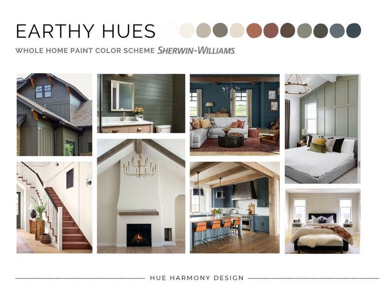 Earthy Neutral Paint Color Scheme Sherwin Williams Whole House Paint ...